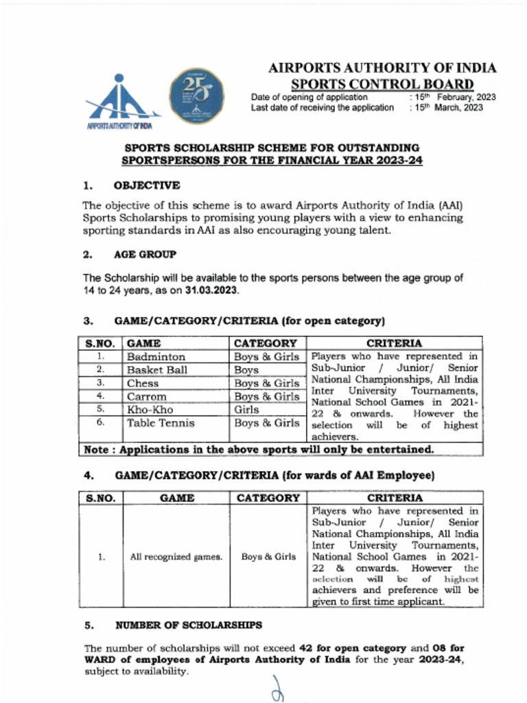 Scholarship form 2023-24 | PDF