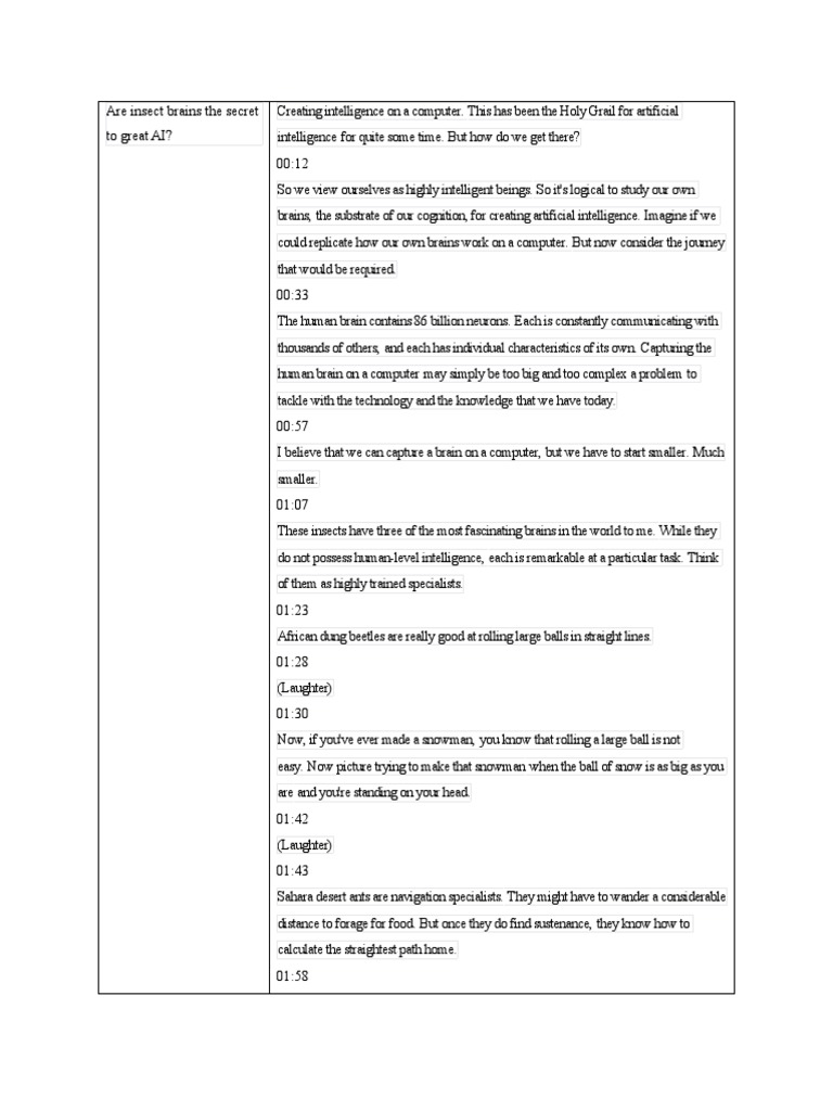 Are Insect Brains The Secret To Great AI | PDF