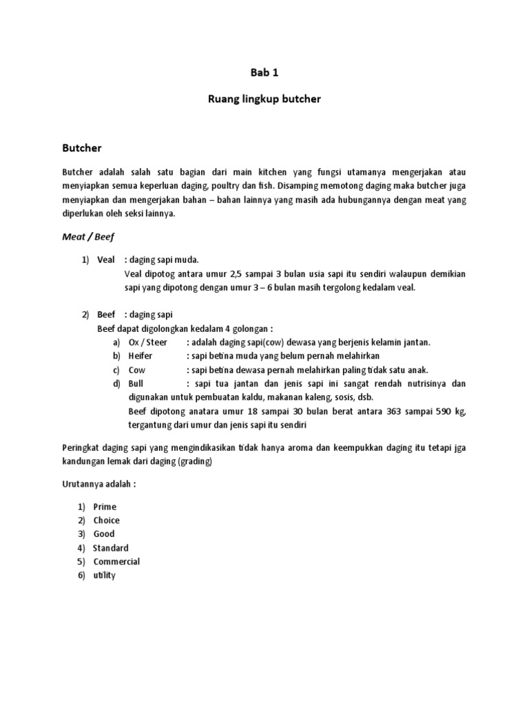 Butcher | PDF