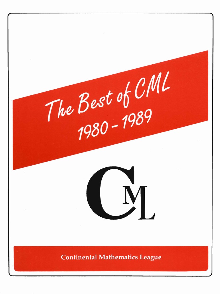 The Best of CML 1980 to 1989 | PDF | Area | Triangle