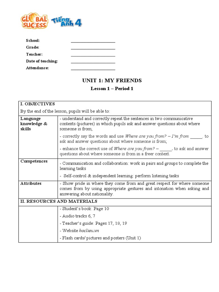 Unit 1 | PDF | Teachers | Question