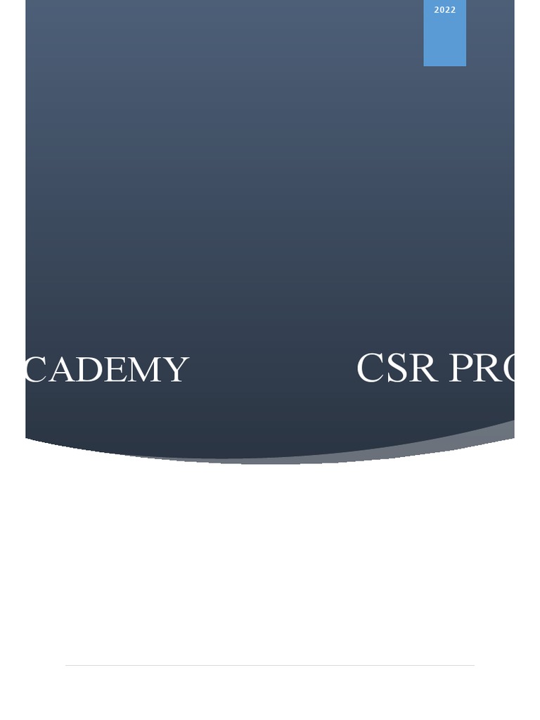 TATA CSR Proposal | PDF | Corporate Social Responsibility | Milk