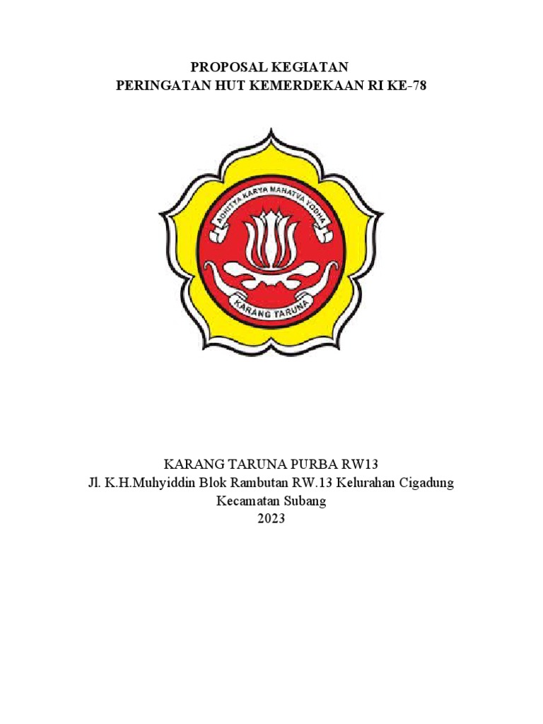Proposal Karang Taruna 2023 | PDF