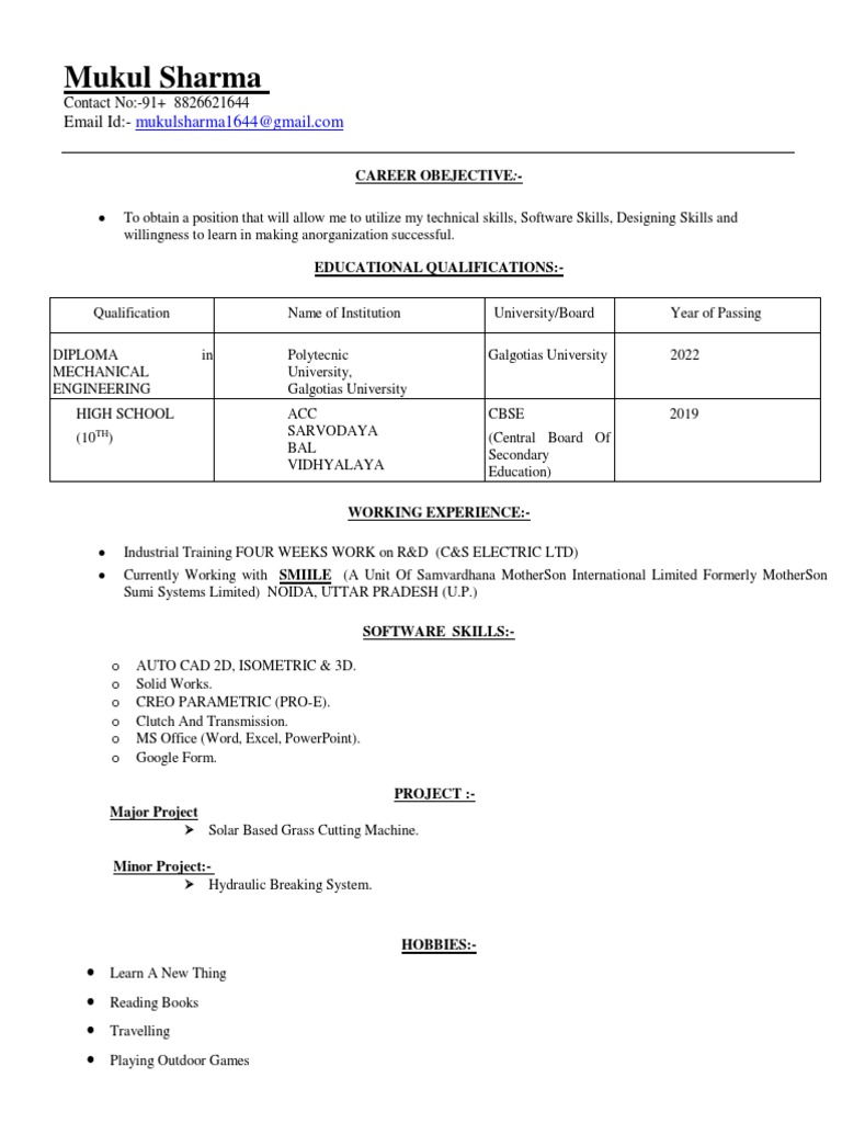 Mukul Sharma - 8826621644 | PDF