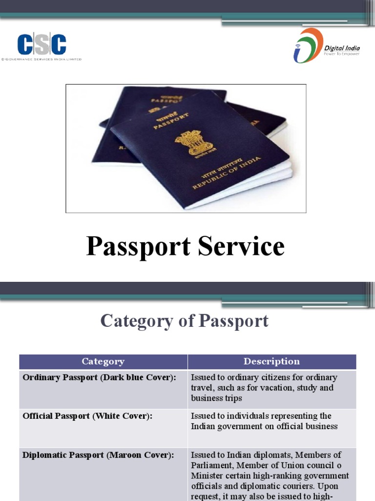 Passport Service Through CSC | PDF | Passport | National Security