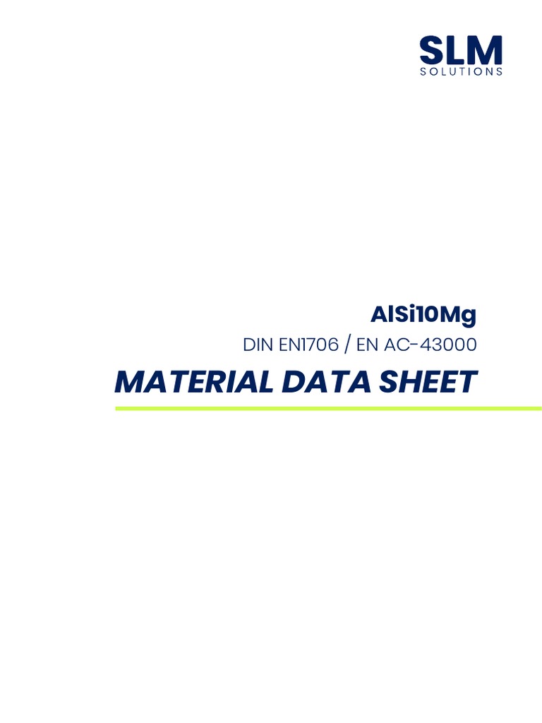 MDS AlSi10Mg 2023-05.1 EN | PDF | Sheet Metal | Strength Of Materials