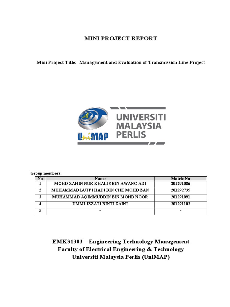 Emk31303 - (Group J) Mini Project Management | PDF | Engineering