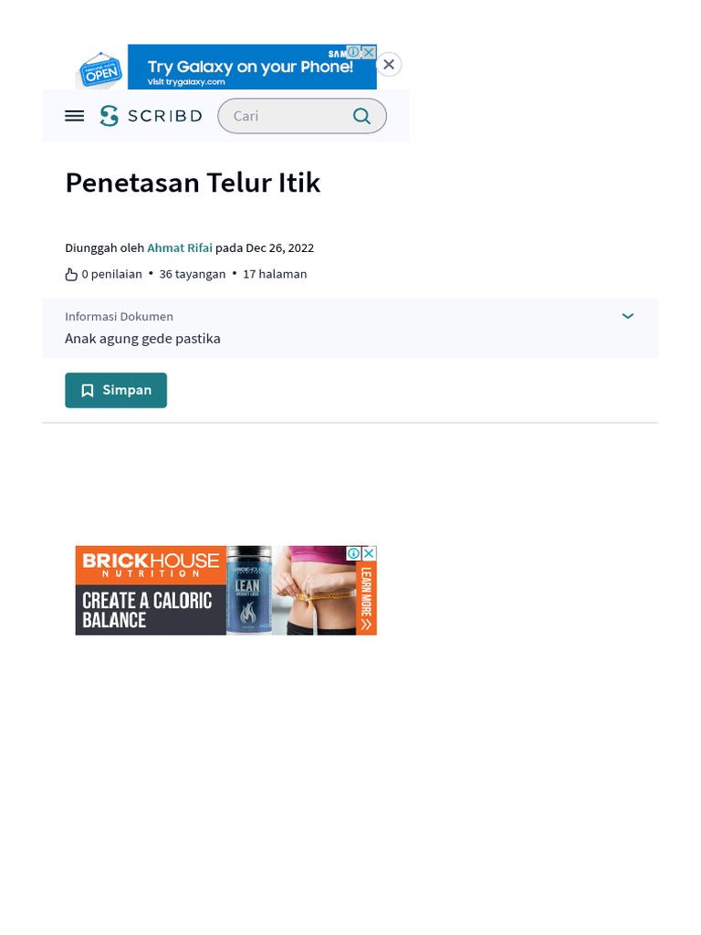 Penetasan Telur Itik - PDF | PDF