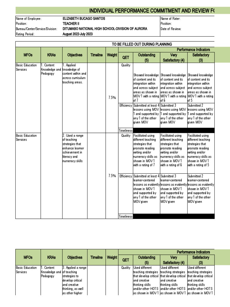 Automated IPCRF (T1-T3) | PDF | Educational Technology | Educational Assessment