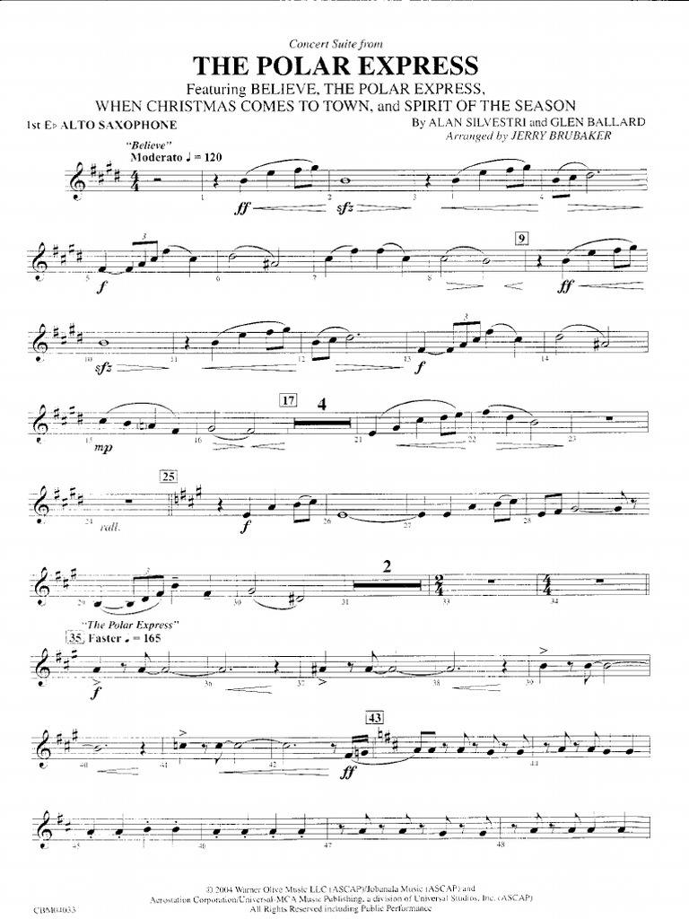 Polar Express (Partes) Alan Silvestri - Jerry Brubaker | PDF