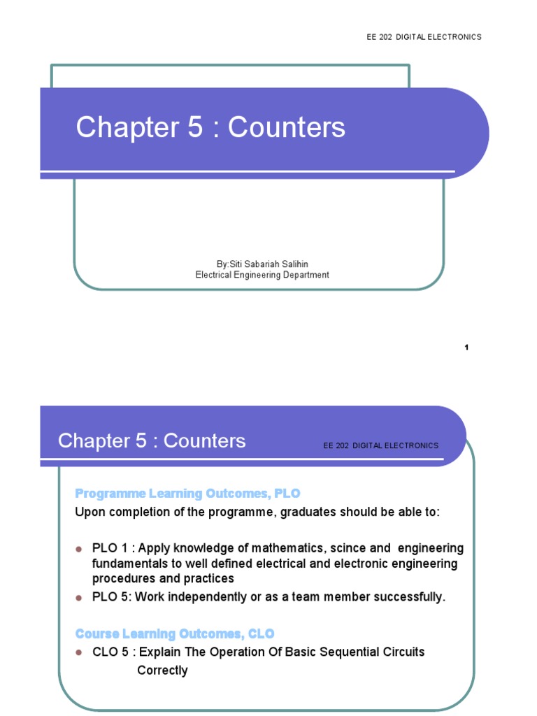 Digital Electronics: Counters | PDF | Computer Engineering | Electrical Engineering
