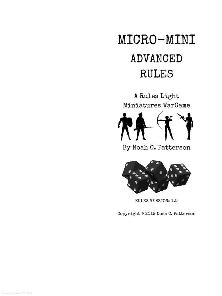 Micro Mini ADVANCED Rules | PDF