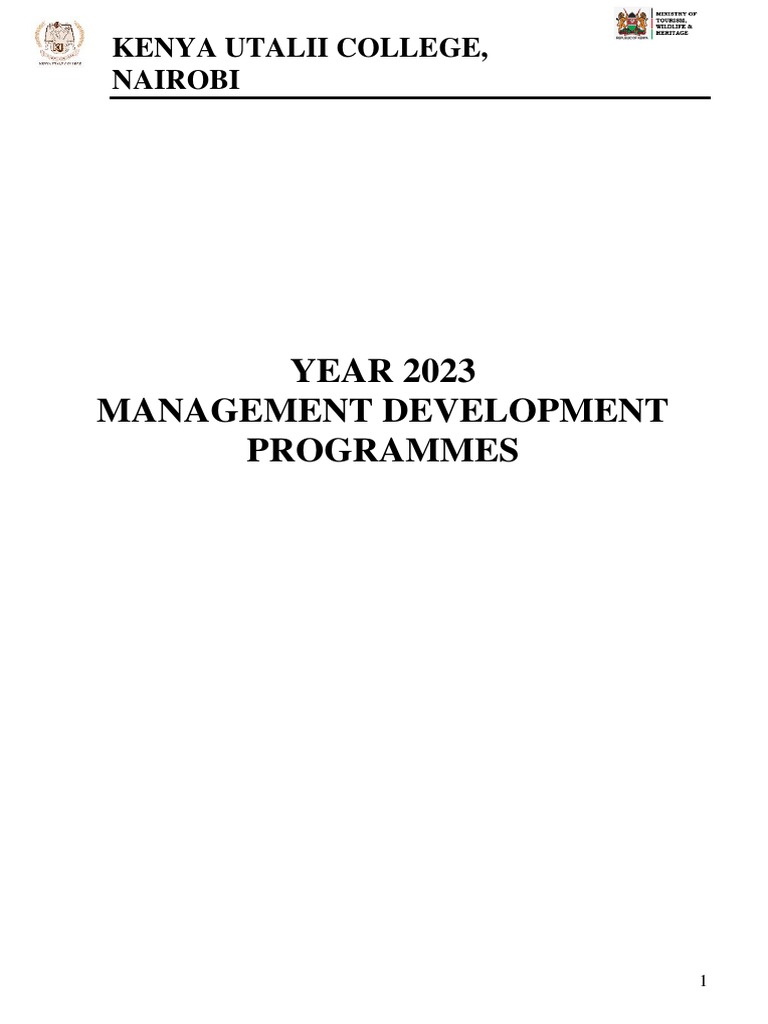 Year 2023 Management Development Programmes | PDF | Menu | Tourism