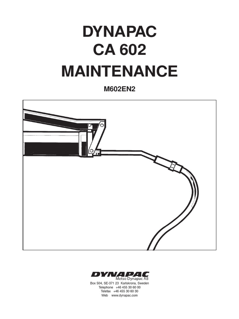 CA 602 Vibratory Roller Maintenance Guide | PDF | Manual Transmission ...