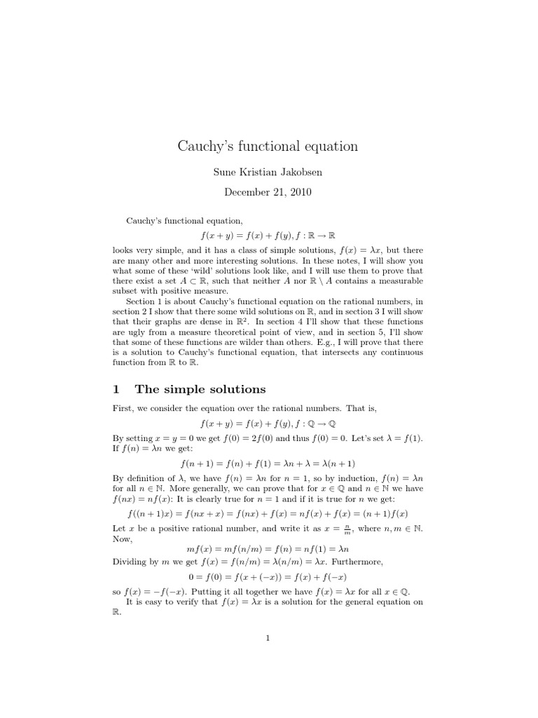 Cauchy Eng4 | PDF | Function (Mathematics) | Vector Space