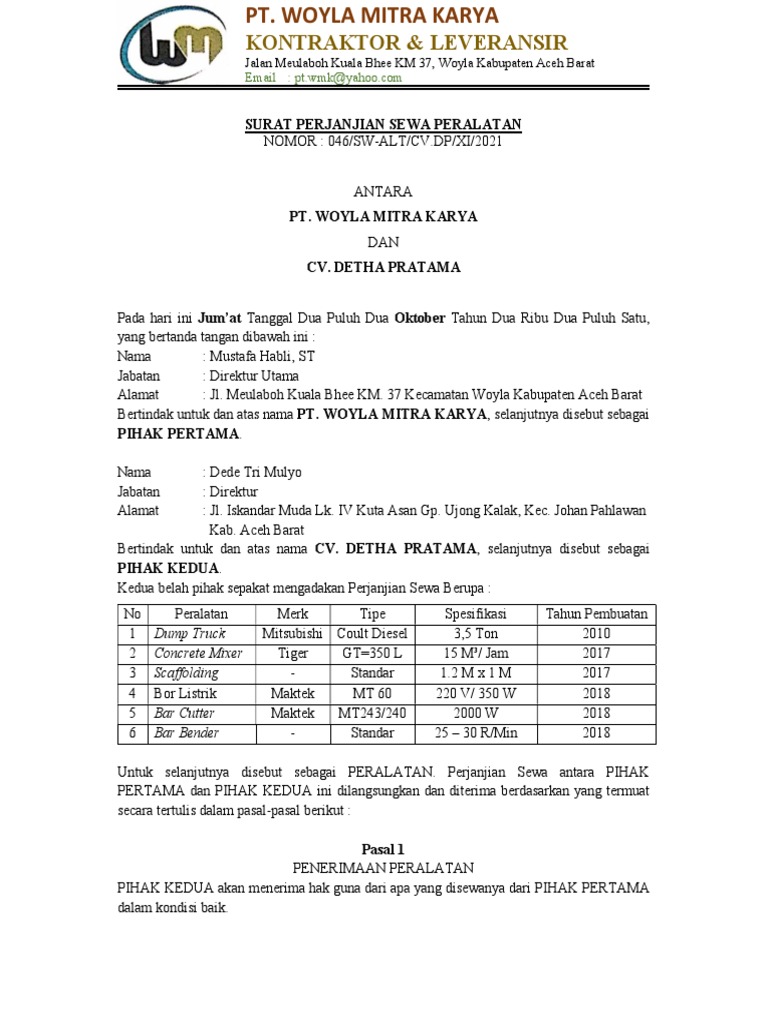 Cv. Detha Pratama | PDF