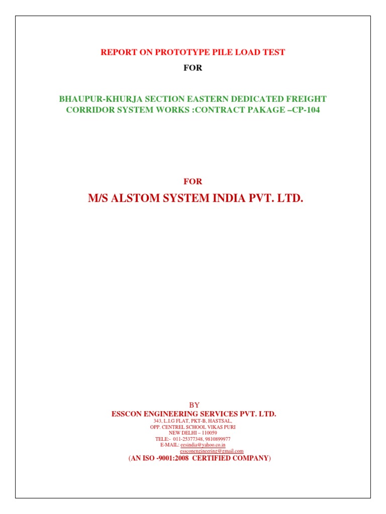 Alstom Pile Report | PDF | Deep Foundation | Calibration