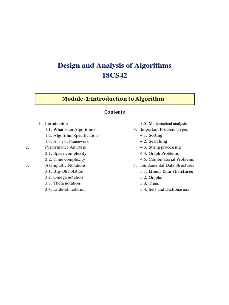 Daa M1 Notes Pdf 
