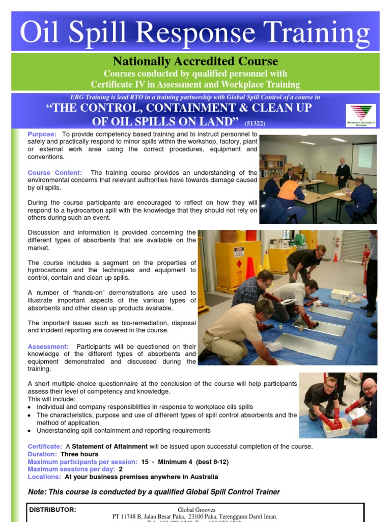 Oil Spill Response Training: Nationally Accredited Course | PDF | Business