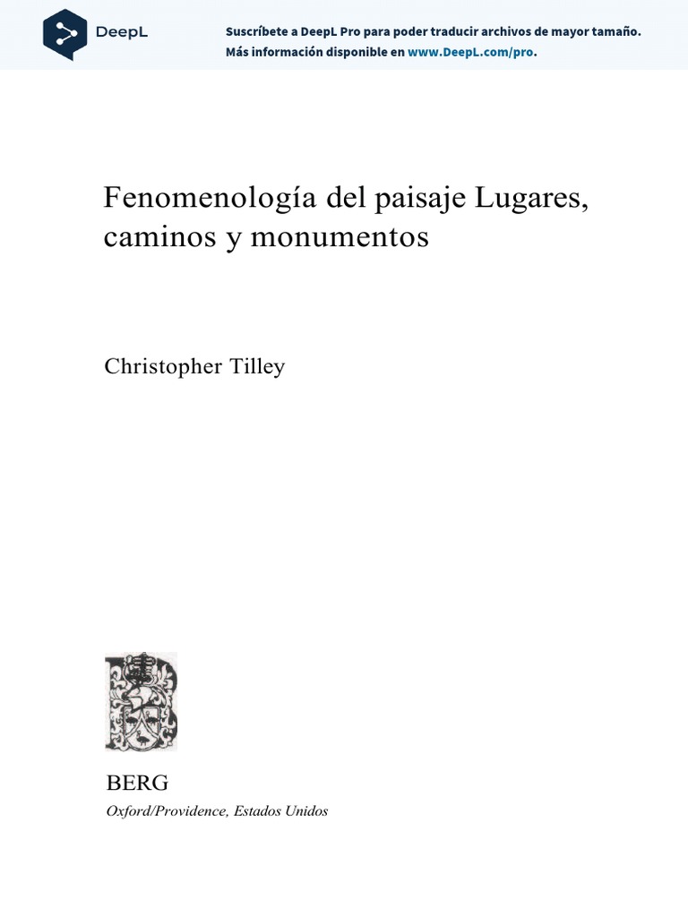 01 - Tilley-1994-a-Phenomenology-of-Landscape-Chapter-1 Es | PDF ...