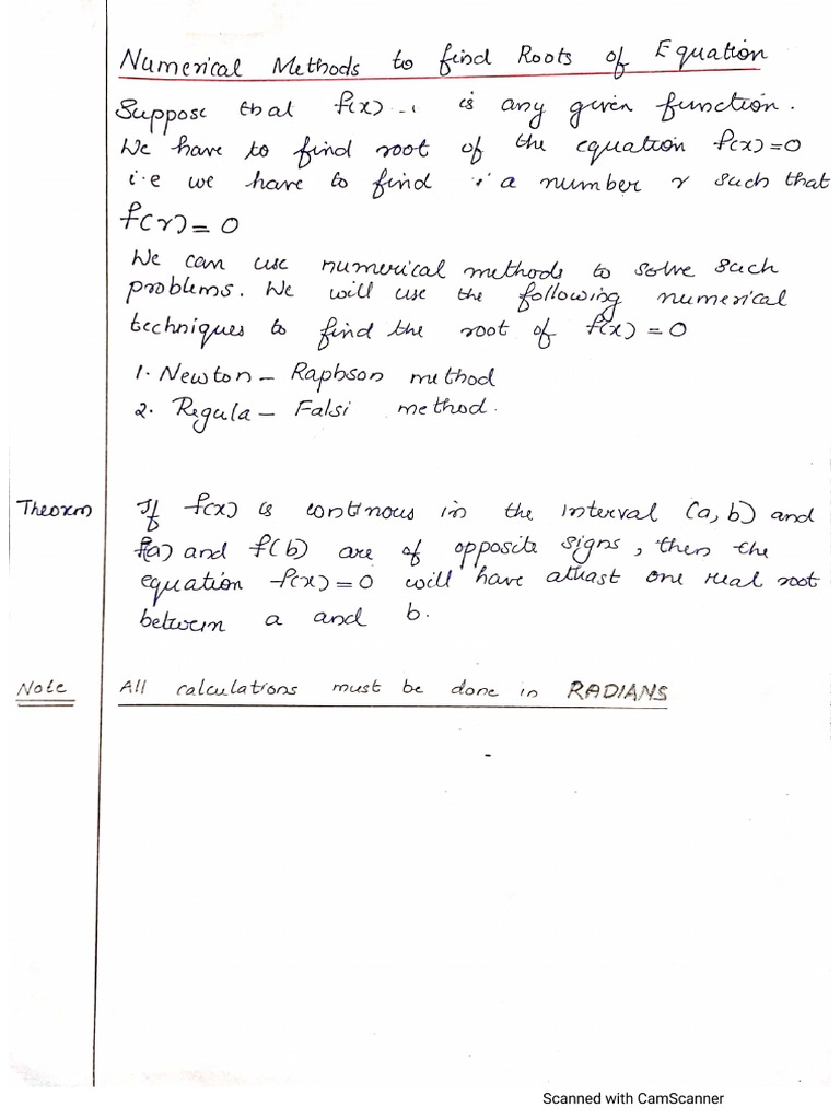 Roots of Equations | PDF