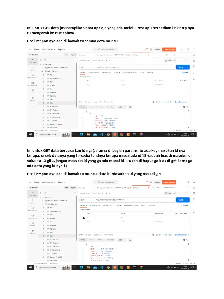 Cara CRUD Di Postman | PDF