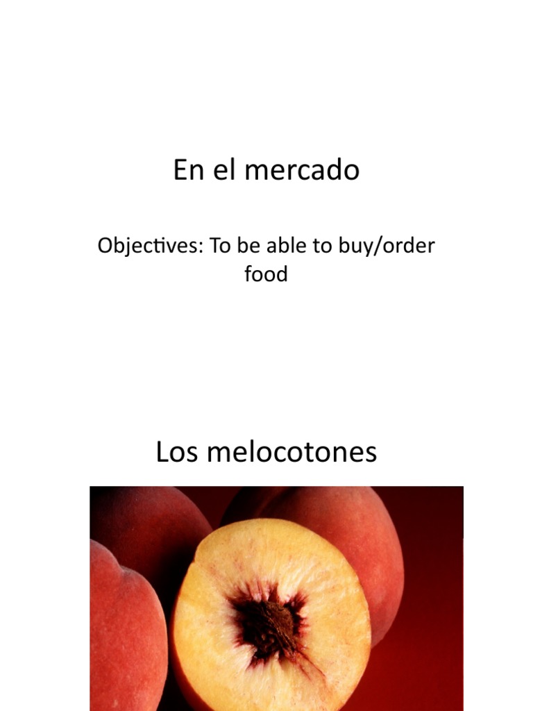 Vocabulario de Alimentos en el Mercado | PDF