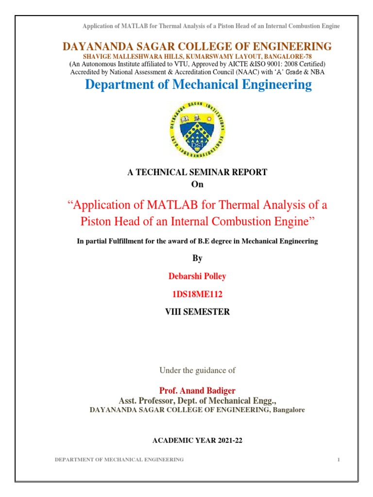 Technical Seminar Report | PDF