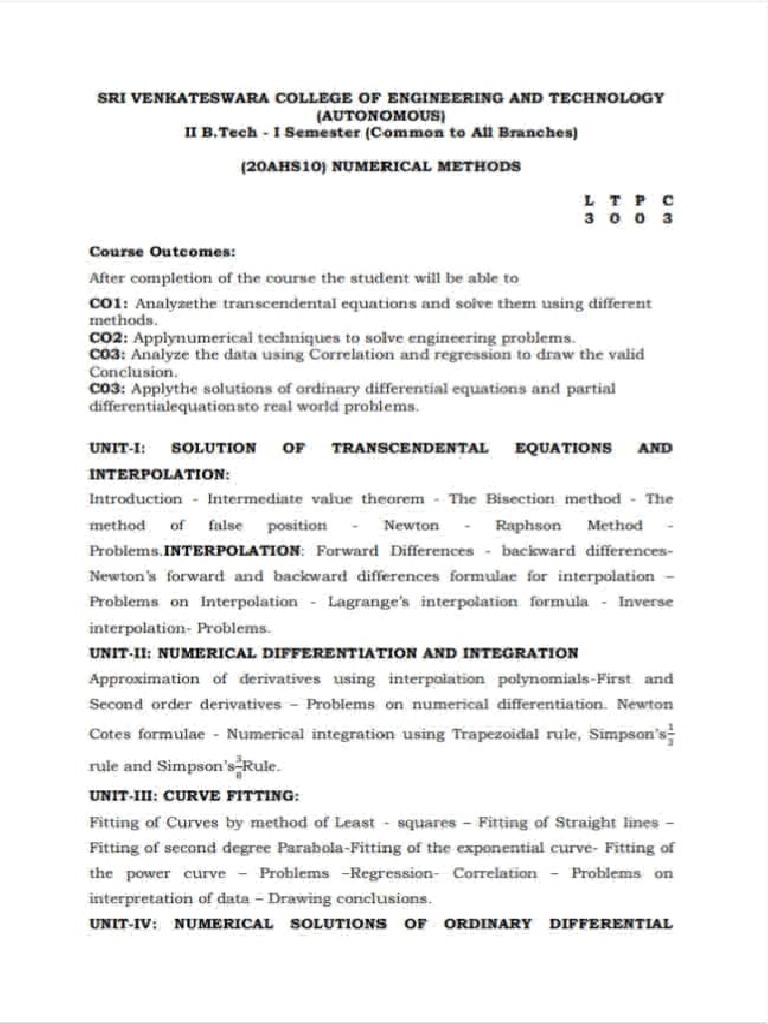Numerical Methods | PDF | Differential Equations | Numerical Analysis Numerical Methods | PDF | Differential Equations | Numerical Analysis