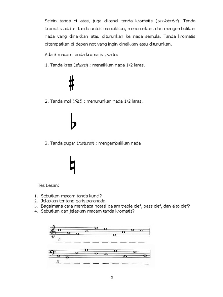 Tanda Kromatis dalam Notasi Musik | PDF