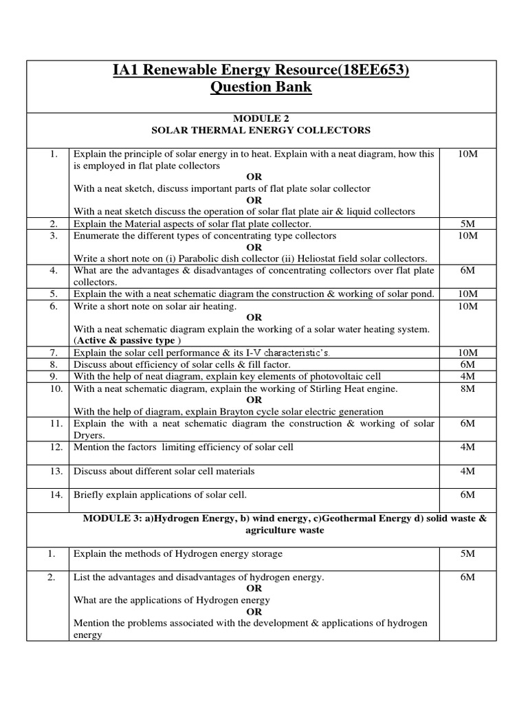 IA1 Question Bank | PDF