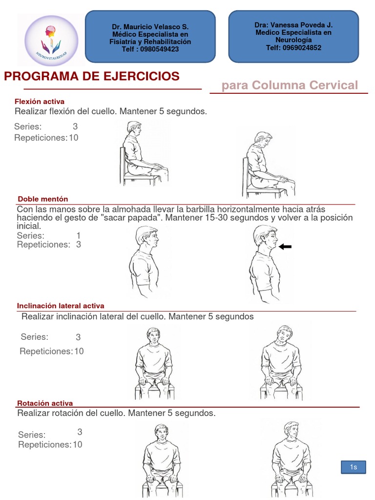 Tabla C. Cervical Neurovitalrehab | PDF
