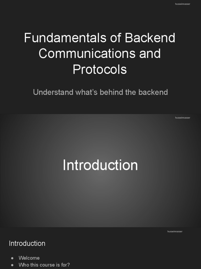 Fundamentals of Backend Communications and Protocols | PDF | Hypertext Transfer Protocol ...