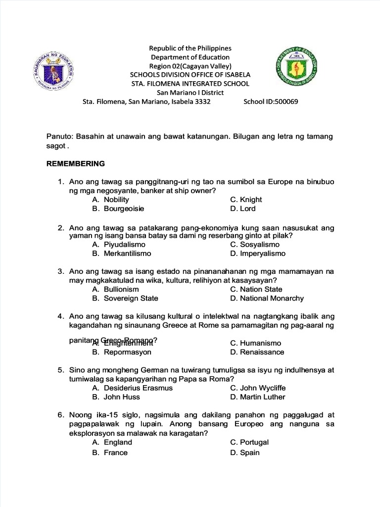 AP8 3rd Summative With TOS | PDF