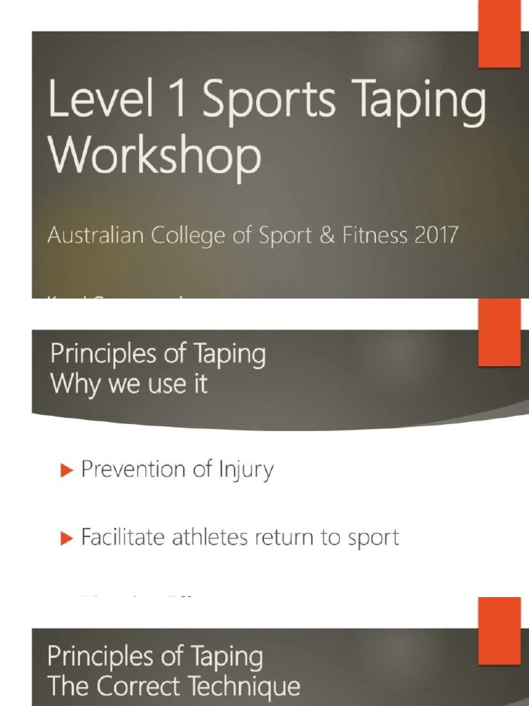 Sports taping | PDF
