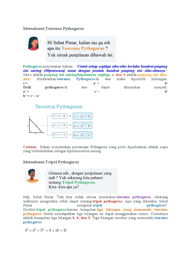 Memahami Teorema Pythagoras | PDF