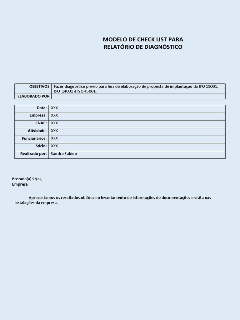 Check List para Implementacao Das ISO | Download grátis PDF | ISO 9000 ...