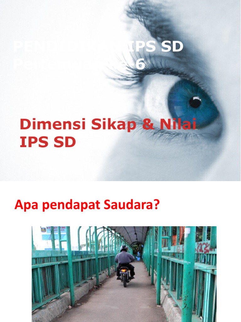 Pertemuan 6 - Dimensi Sikap Dan Nilai IPS SD | PDF | Karier & Perkembangan | Kesehatan Holistik