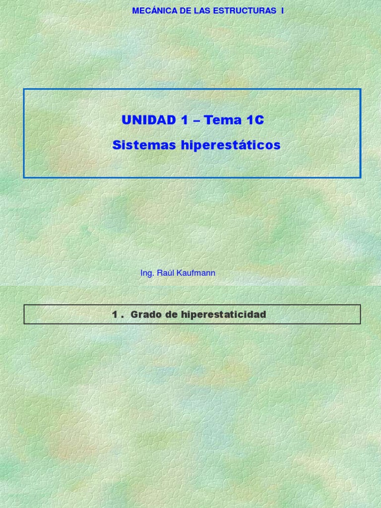 Tema 1C-Sistemas Hiperestáticos | PDF
