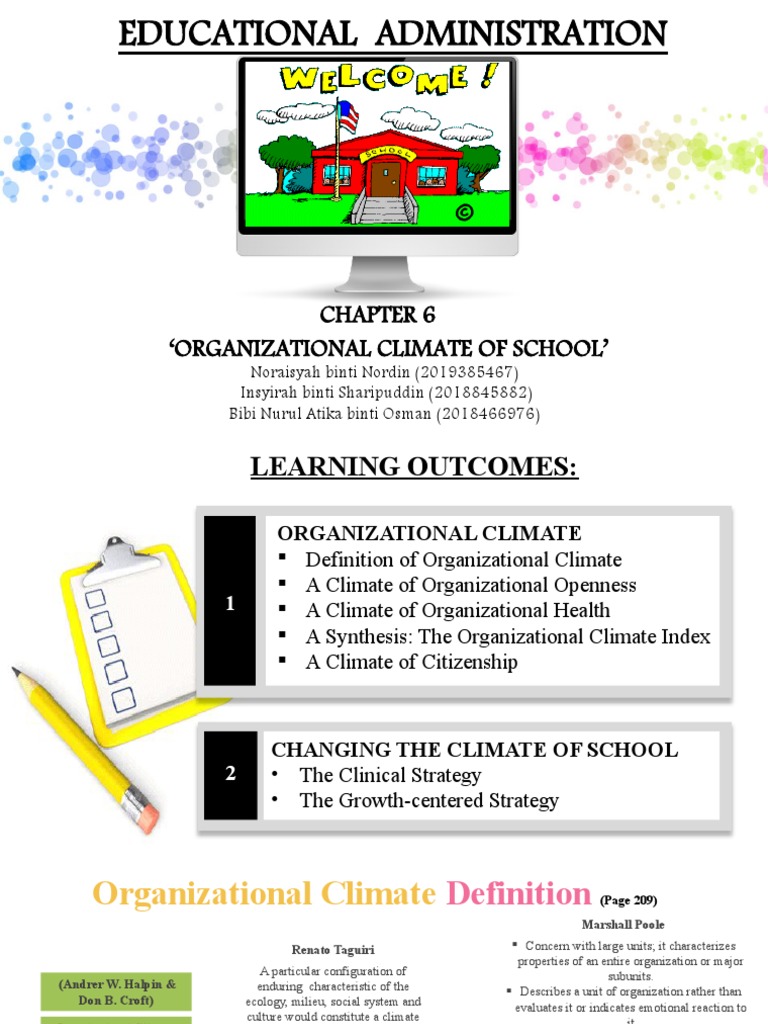 Understanding School Organizational Climate | PDF | Infographics ...