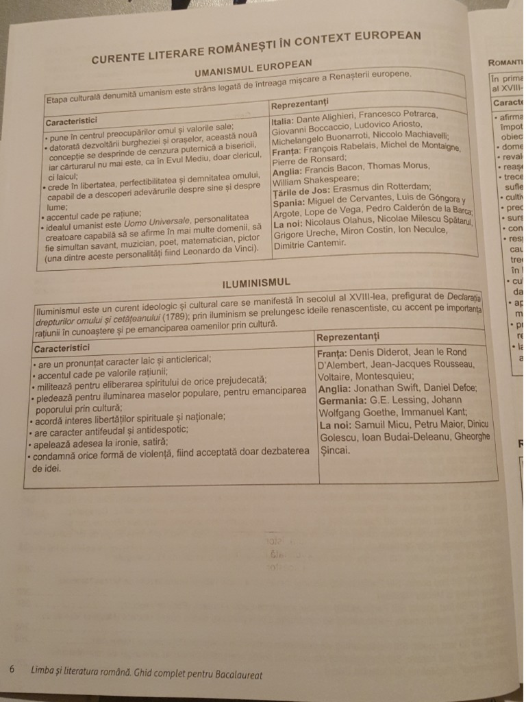 Curente Literare - Lb. Română | PDF