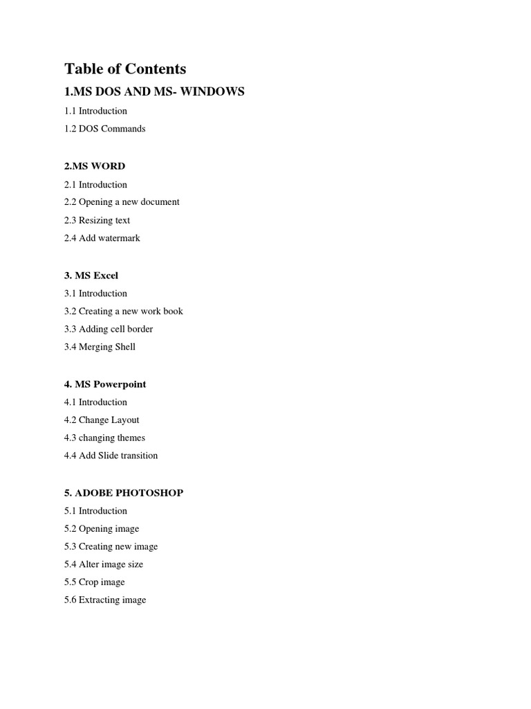 ms word practical for bca student | PDF