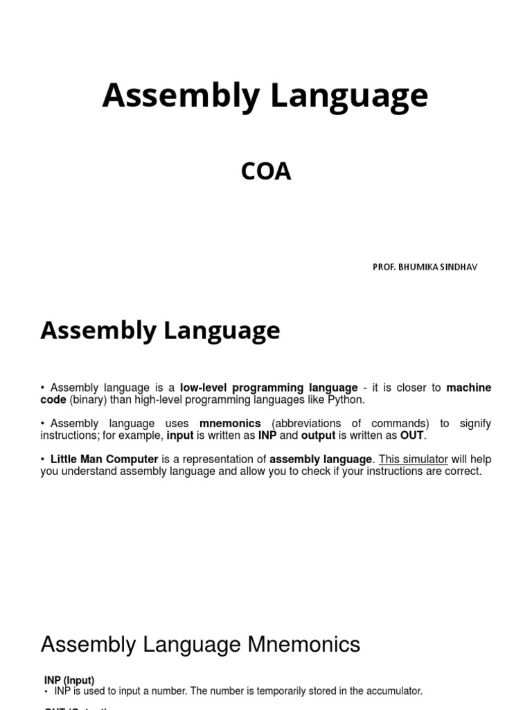 Assembly Language BS | PDF | Assembly Language | Software Development Assembly Language BS | PDF | Assembly Language | Software Development