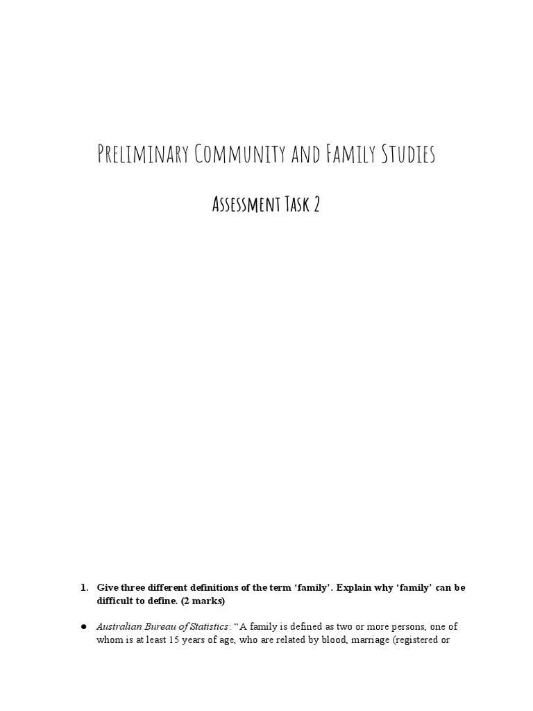 CAFS Assessment 2 | PDF | Single Parent | Family