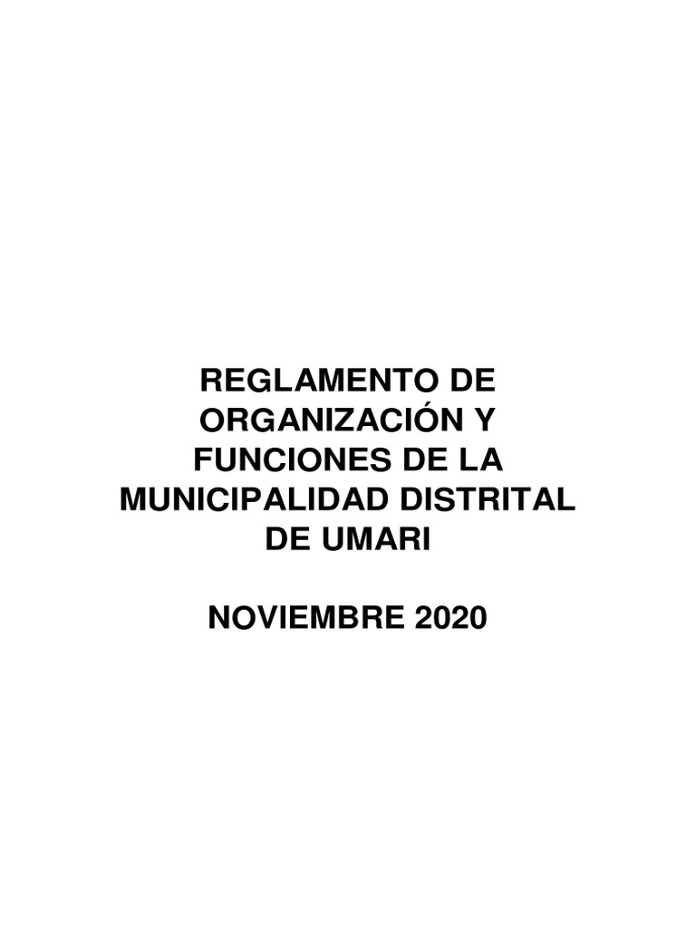 Rof Muni Umari | PDF | Gobierno local | Alcalde