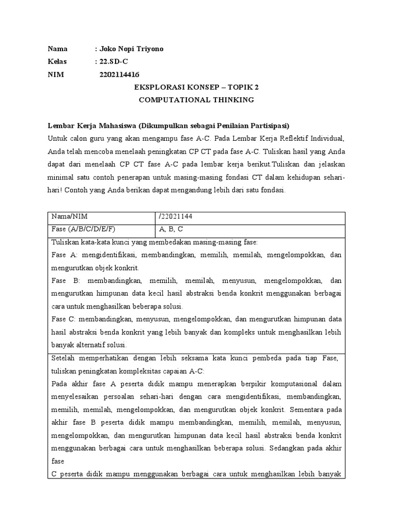EKSPLORASI KONSEP -TOPIK 2 | PDF