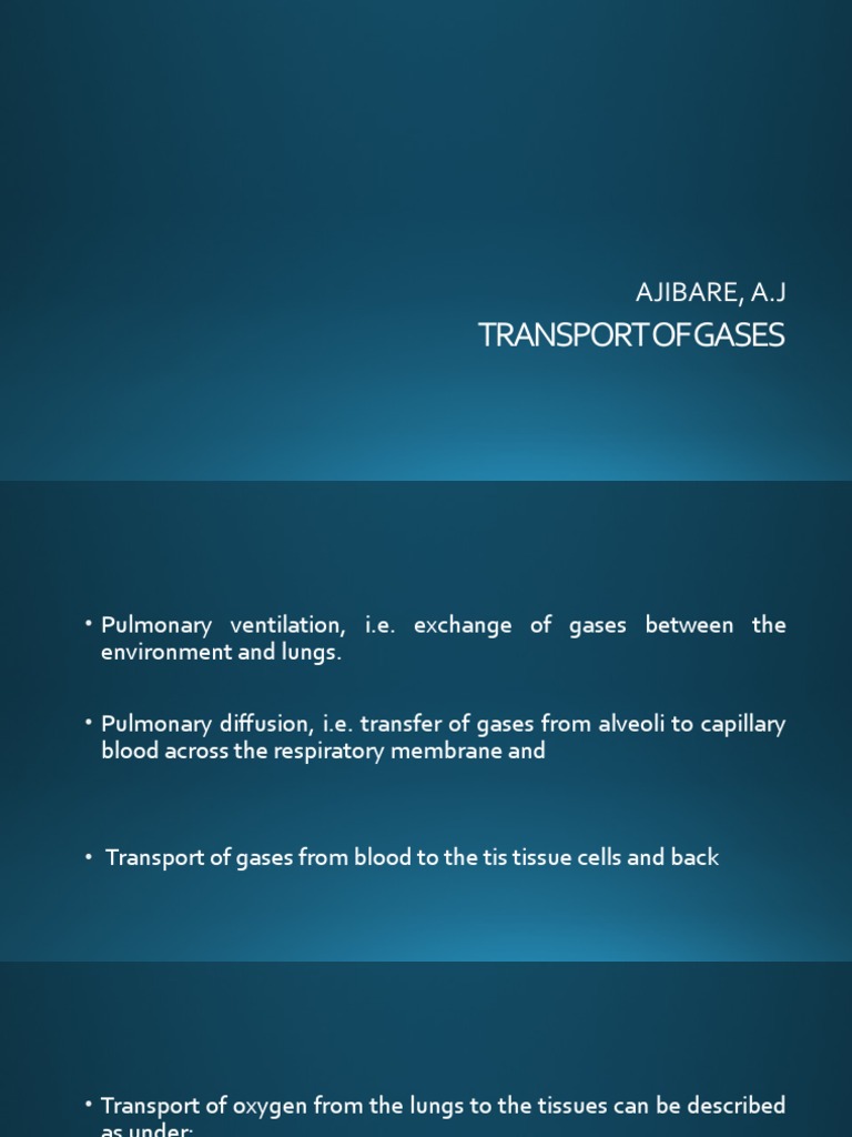 Transport of Gases | PDF | Science & Mathematics