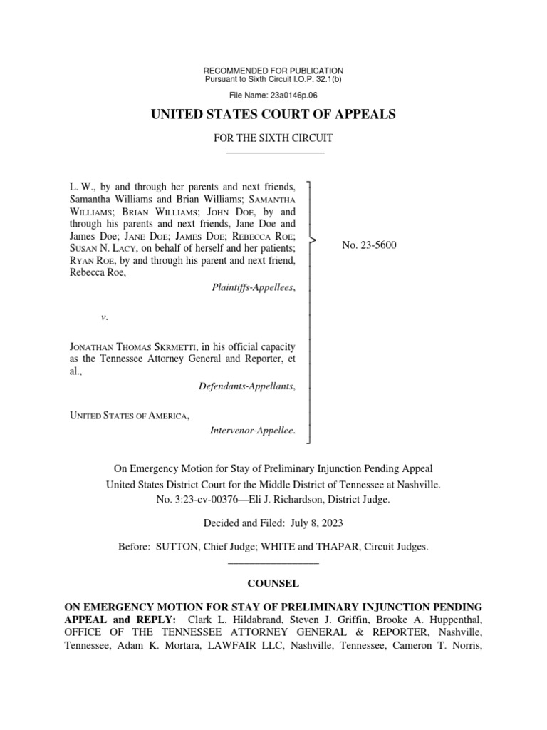 6th Circuit | PDF | Fourteenth Amendment To The United States ...