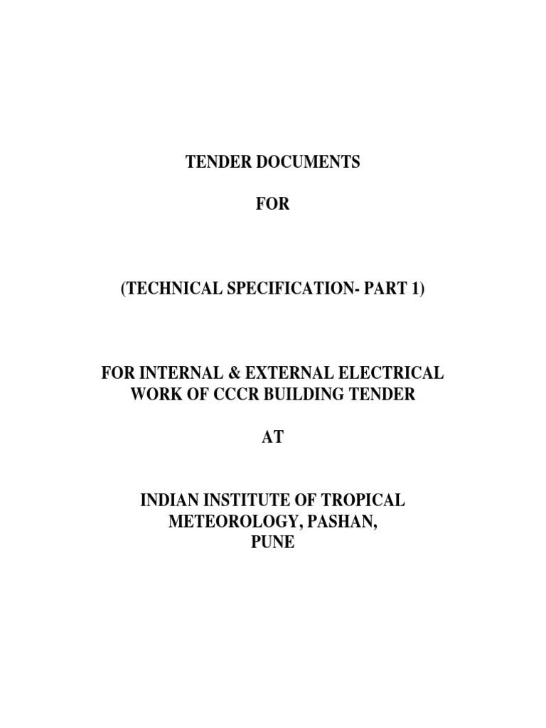 CCCR Building Electrical Tender Document | PDF | Indemnity | Employment