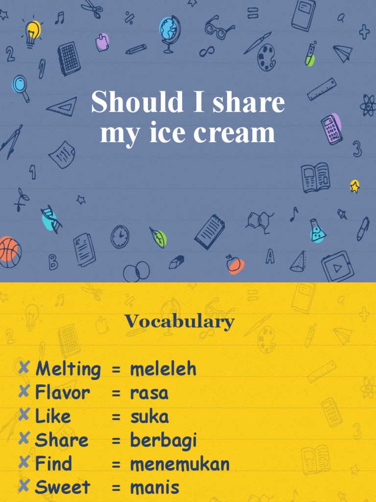 Storry Telling 1 (Should I Share My Ice Cream) | PDF